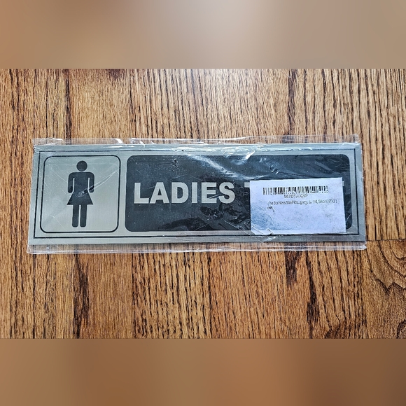 Other | General Doorladies Toilet Sign Stainless Steel Blacksilver 1x3 ...